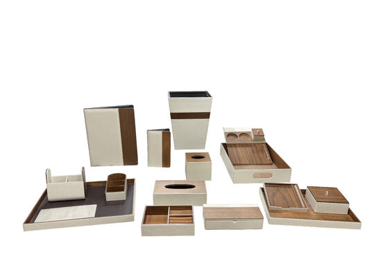 Custom PU Leather Shoe Basket for Luxury Hotels